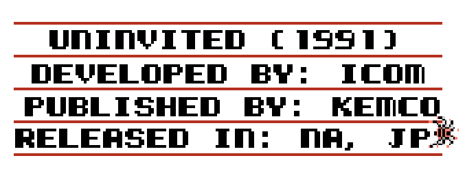 Uninvited (1991) NES Game Review – NESJunk