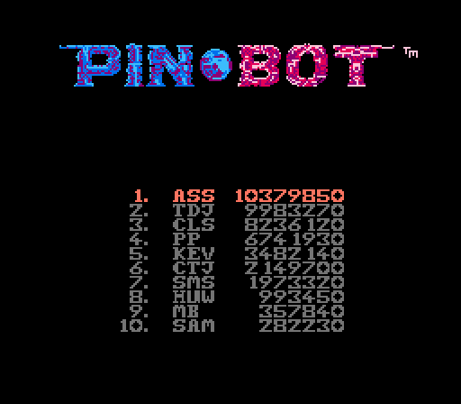 Pin Bot (1990) NES Game Review – NESJunk